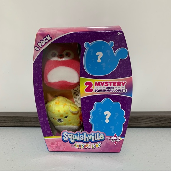 Kellytoy | Toys | Squishville By Squishmallows 4pack Bright Squadnib ...